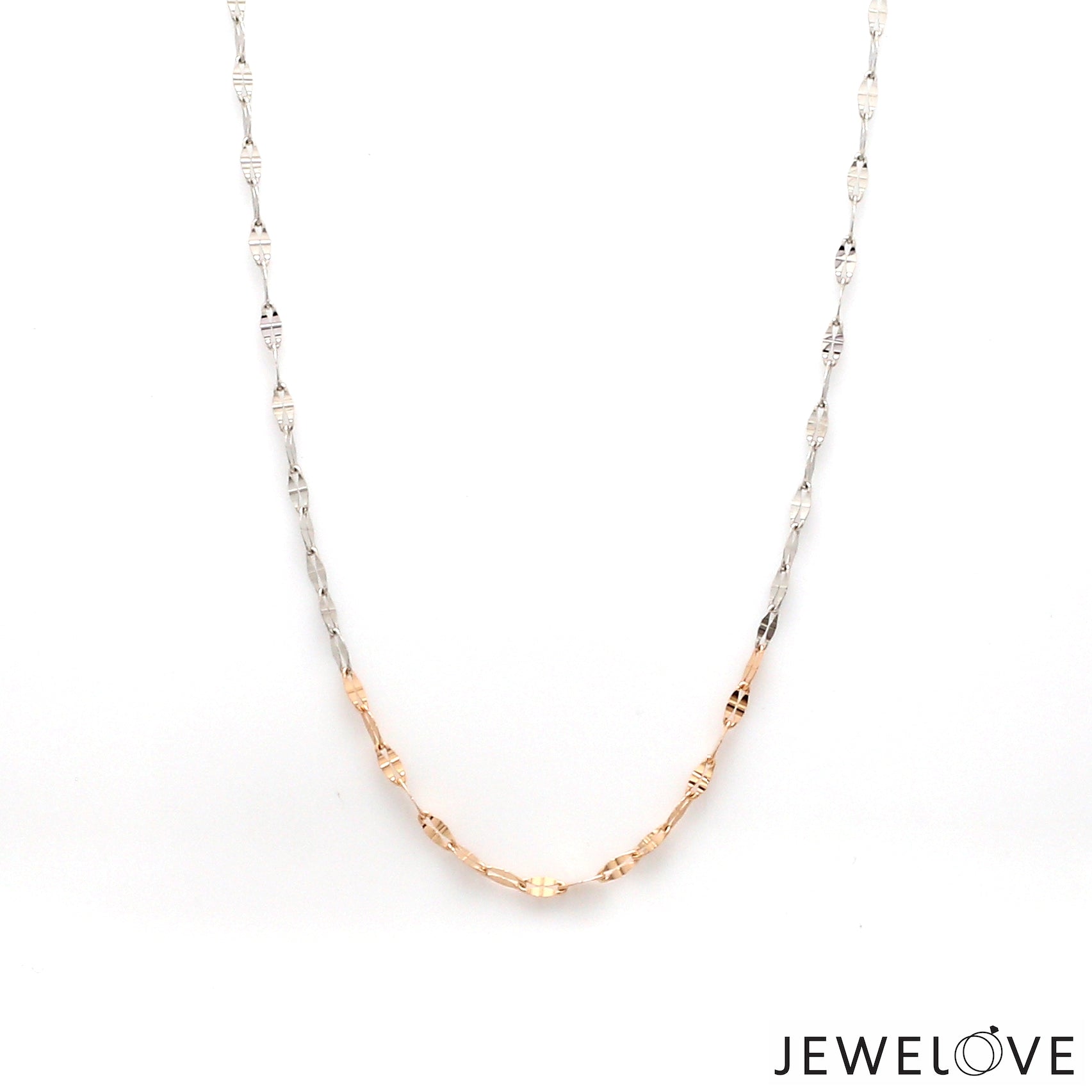 2mm Japanese Platinum Rose Gold Fantasy Chain for Women JL PT CH 1213R
