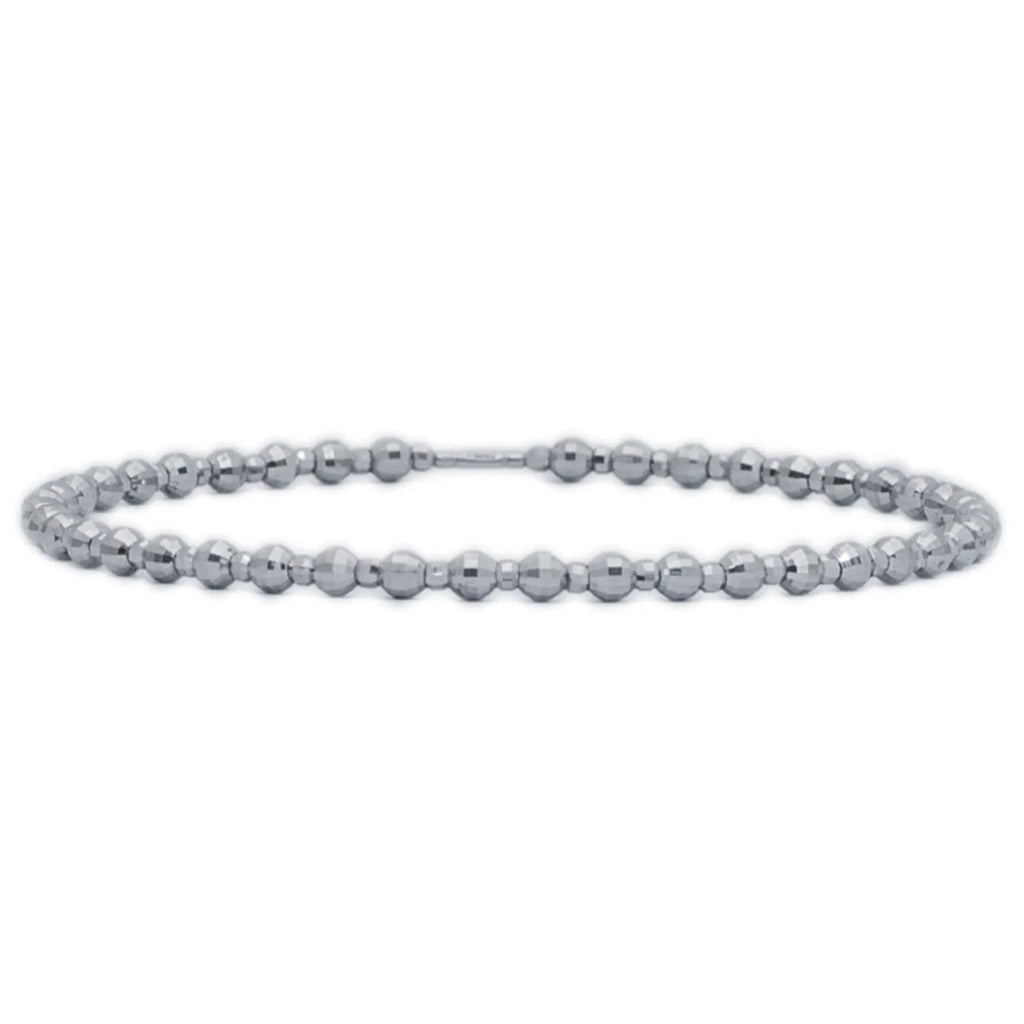 Platinum Bangle with Diamond Cut Balls JL PTB 618 Jewelove