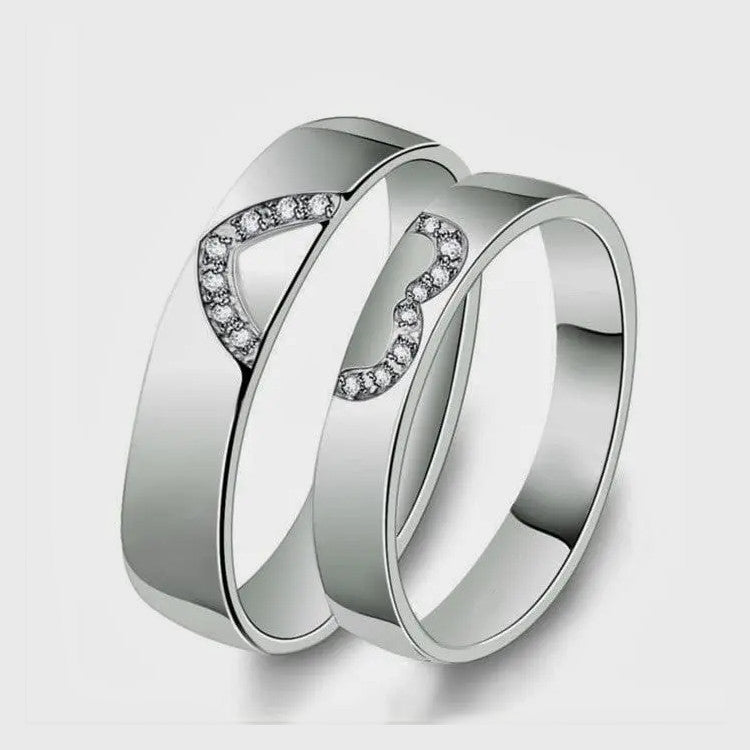 You Complete Me Platinum Love Bands with A Heart JL PT 296 Both Si IJ