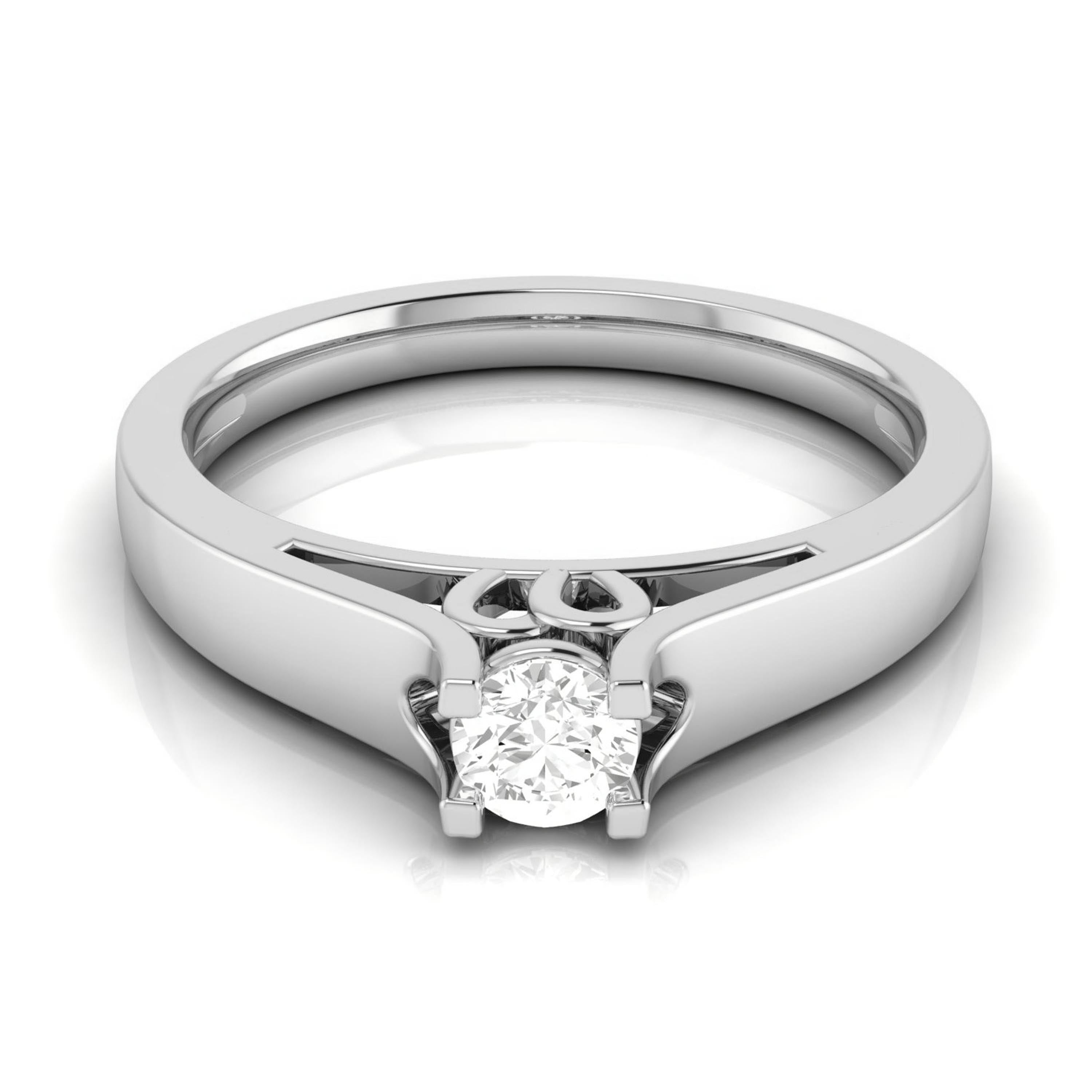 0.20cts. Solitaire Platinum Engagement Ring for Women JL PT R 57 VVS GH